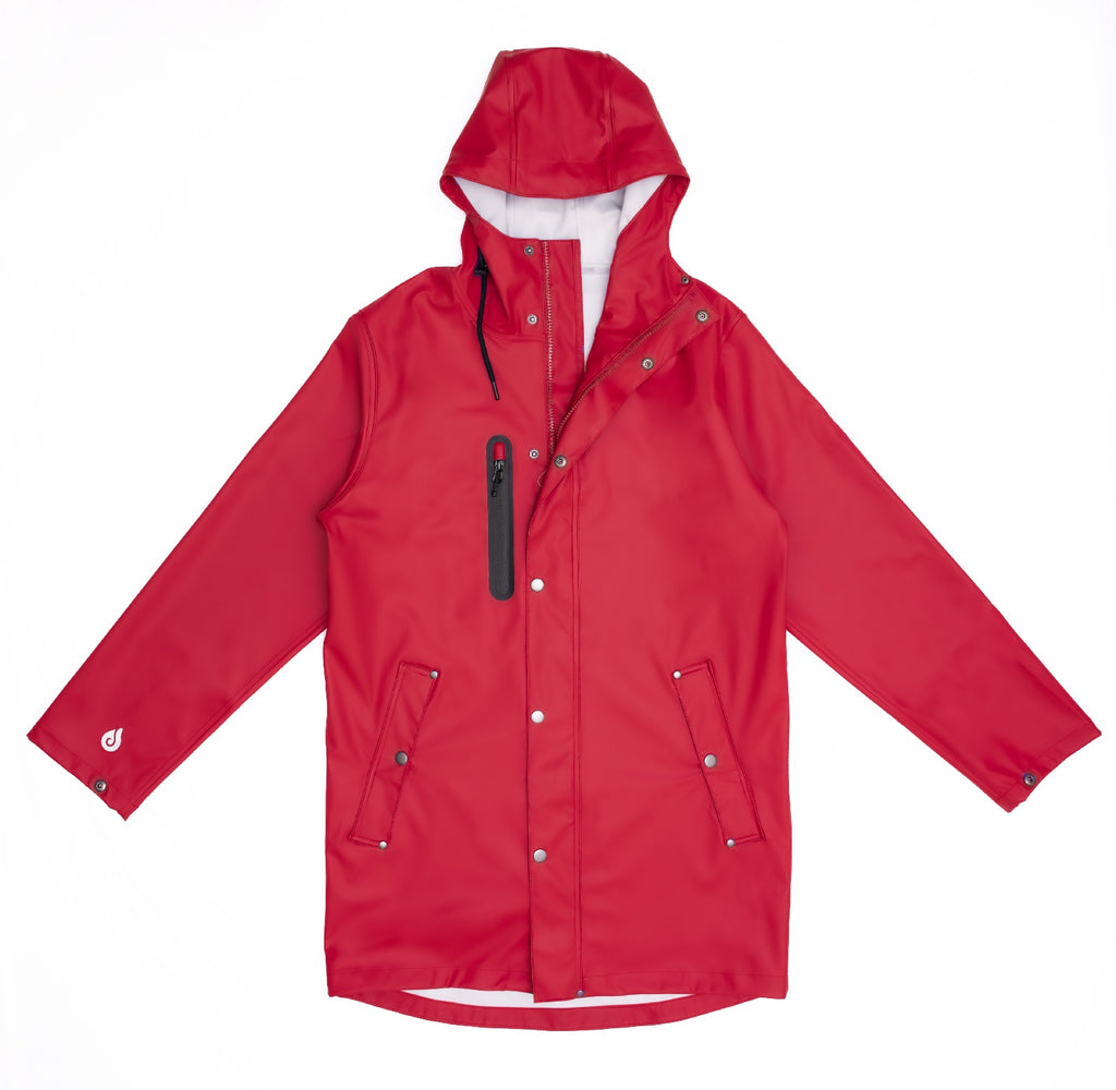 Adults Red PU Splash Coat – Drykids