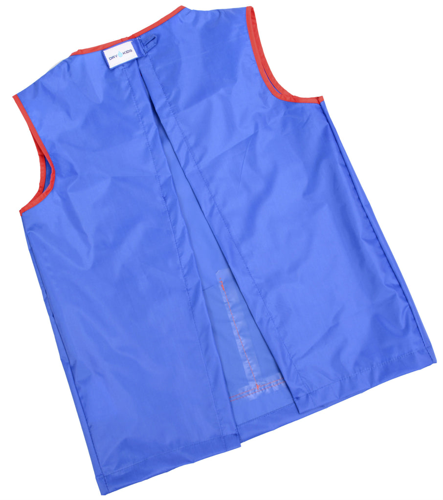 Paint Smock Sleeveless with front pocket | Blue/Red – Drykids